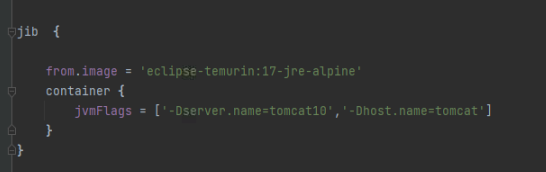 Include The Server Name And Jvm Arguments In The Gradle Jib Build Configuration Arcturus 9678